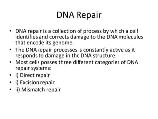 Molecular mechanism of DNA,damage n repair.pptx
