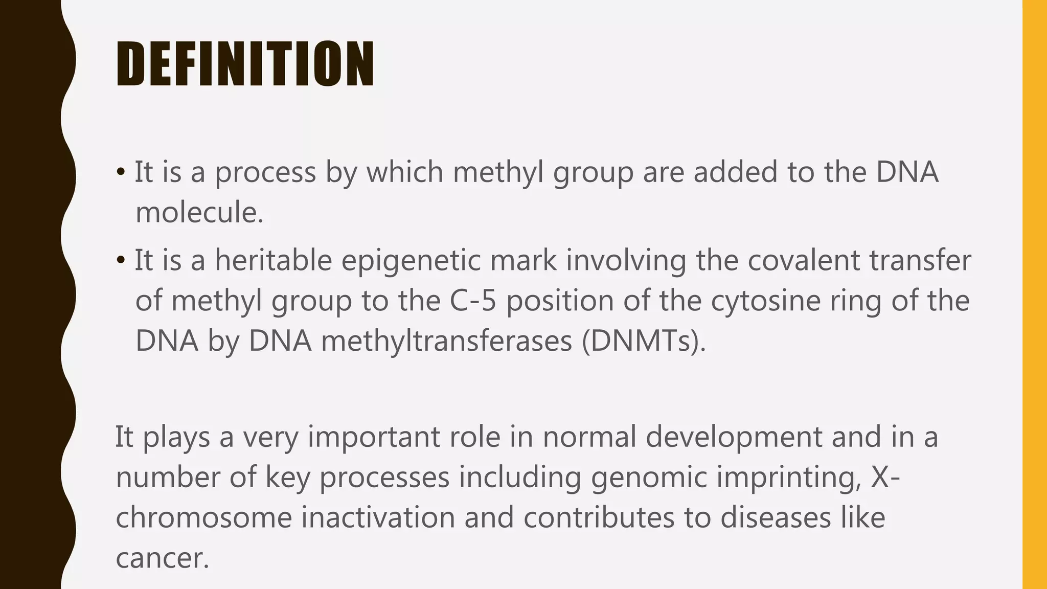 Dna methylation ppt | PPTX