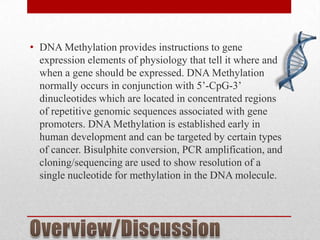 Dna methylation christopher-mendoza | PPTX