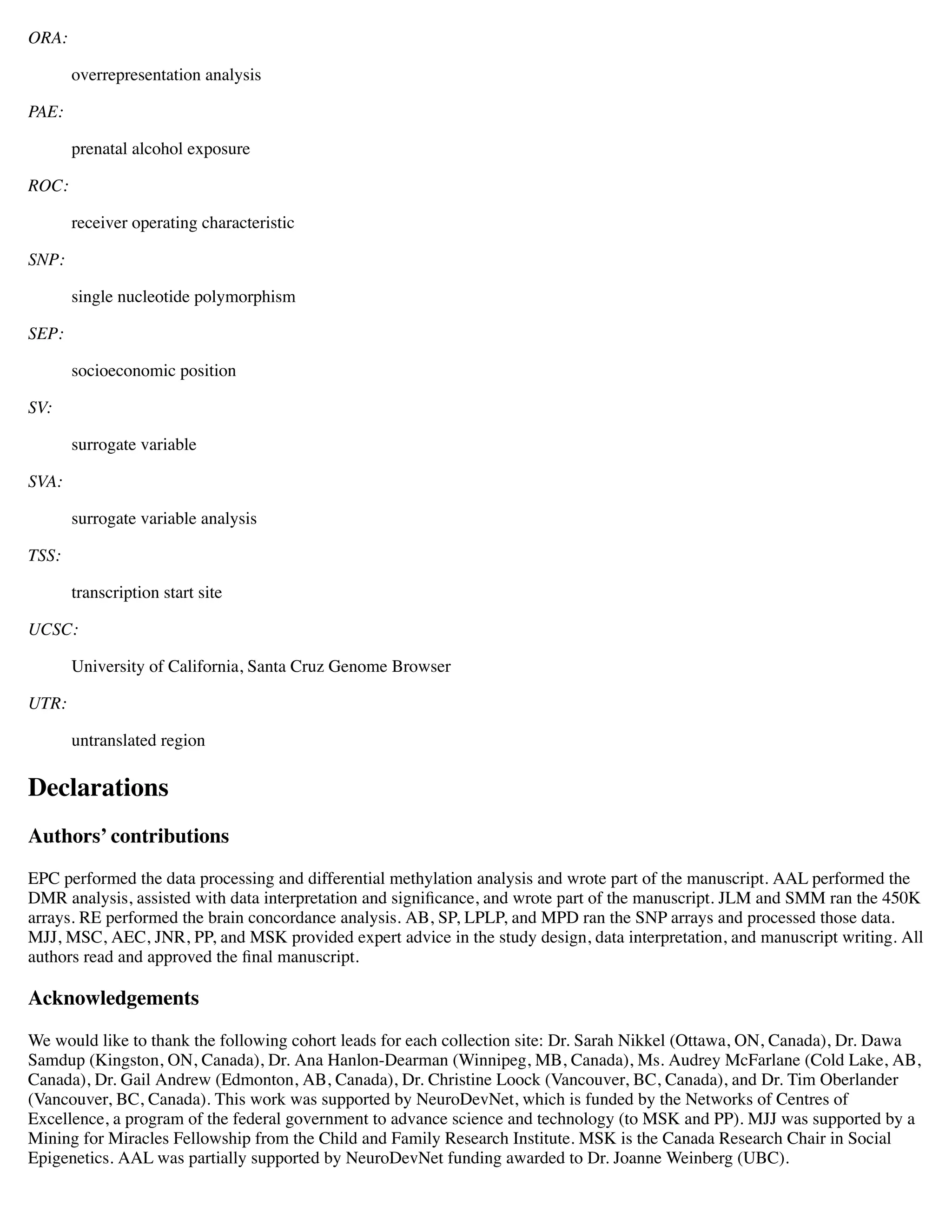 Dna methylation signature of human fetal alcohol spectrum disorder ...