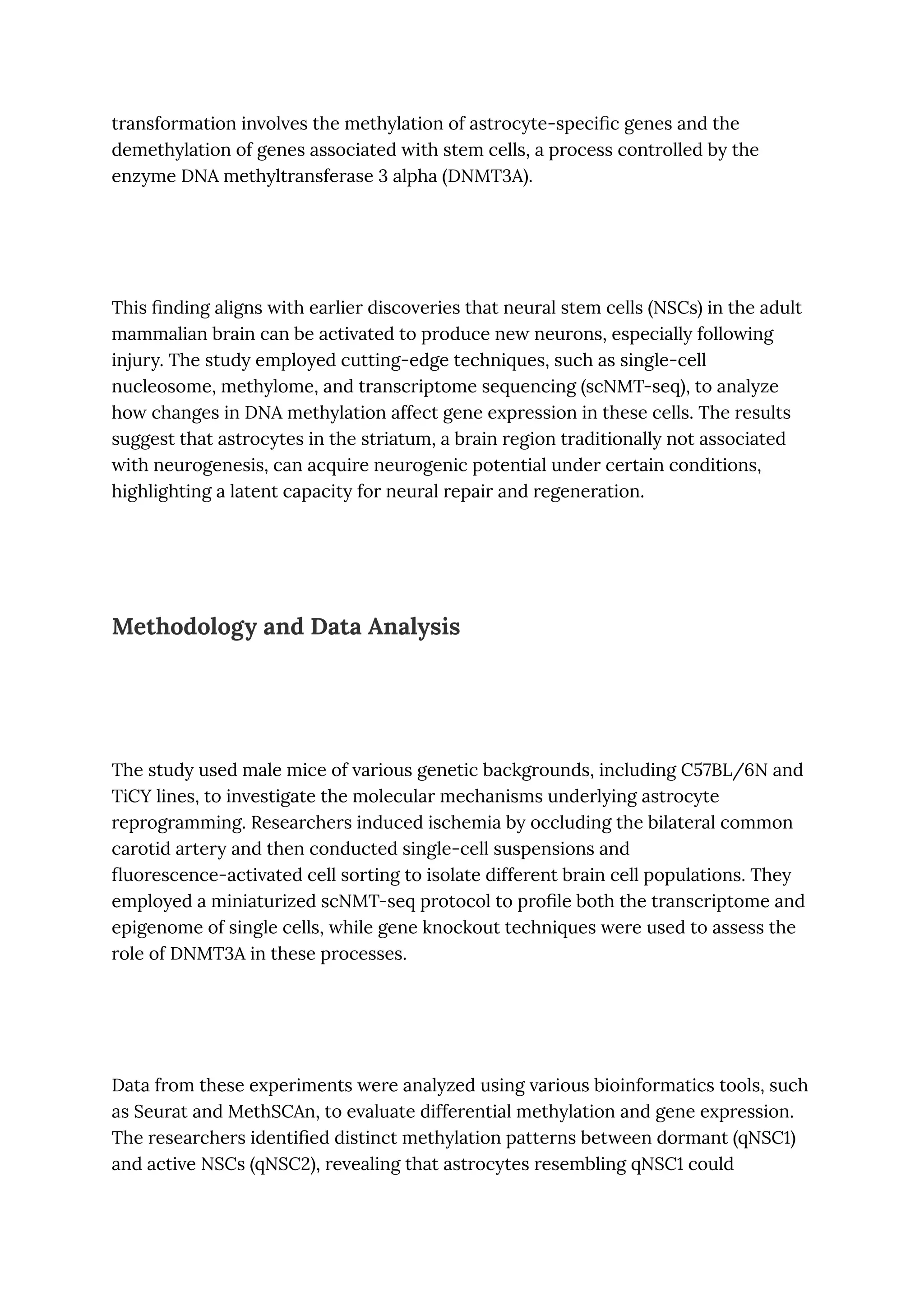 Dna Methylation Unlocks New Pathways For Brain Repair By Reprogramming Astrocytes Pdf