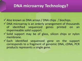 Dna microarray | PPTX