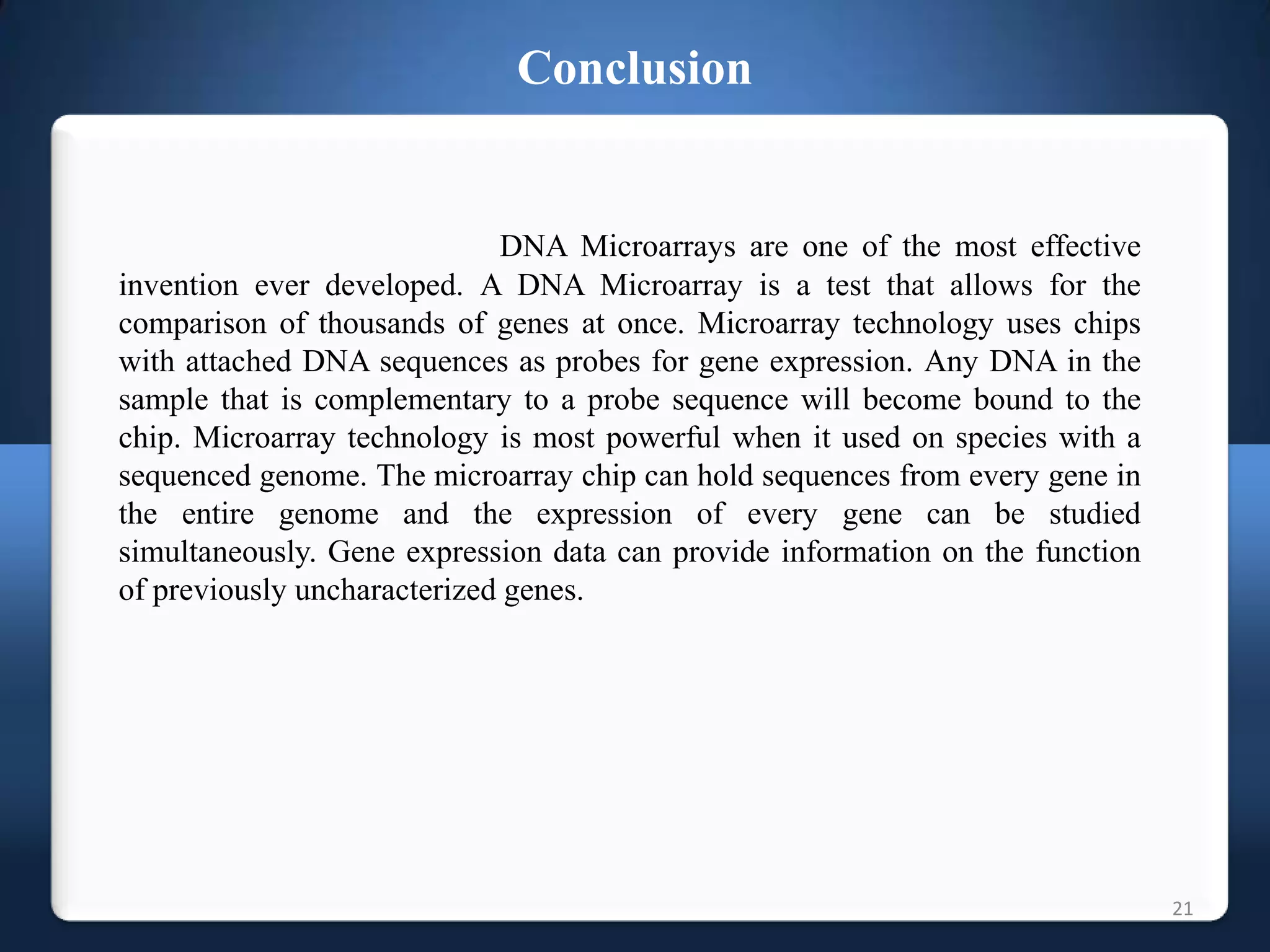 Dna microarray (dna chips) | PPTX