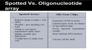 DNA MICRO ARRAY TECHNIQUE | PPT