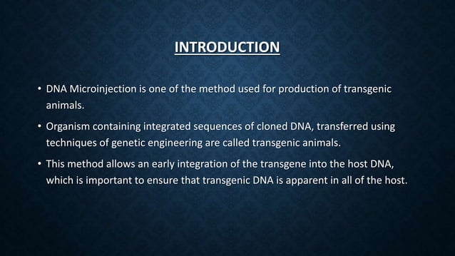 Dna microinjection | PPTX
