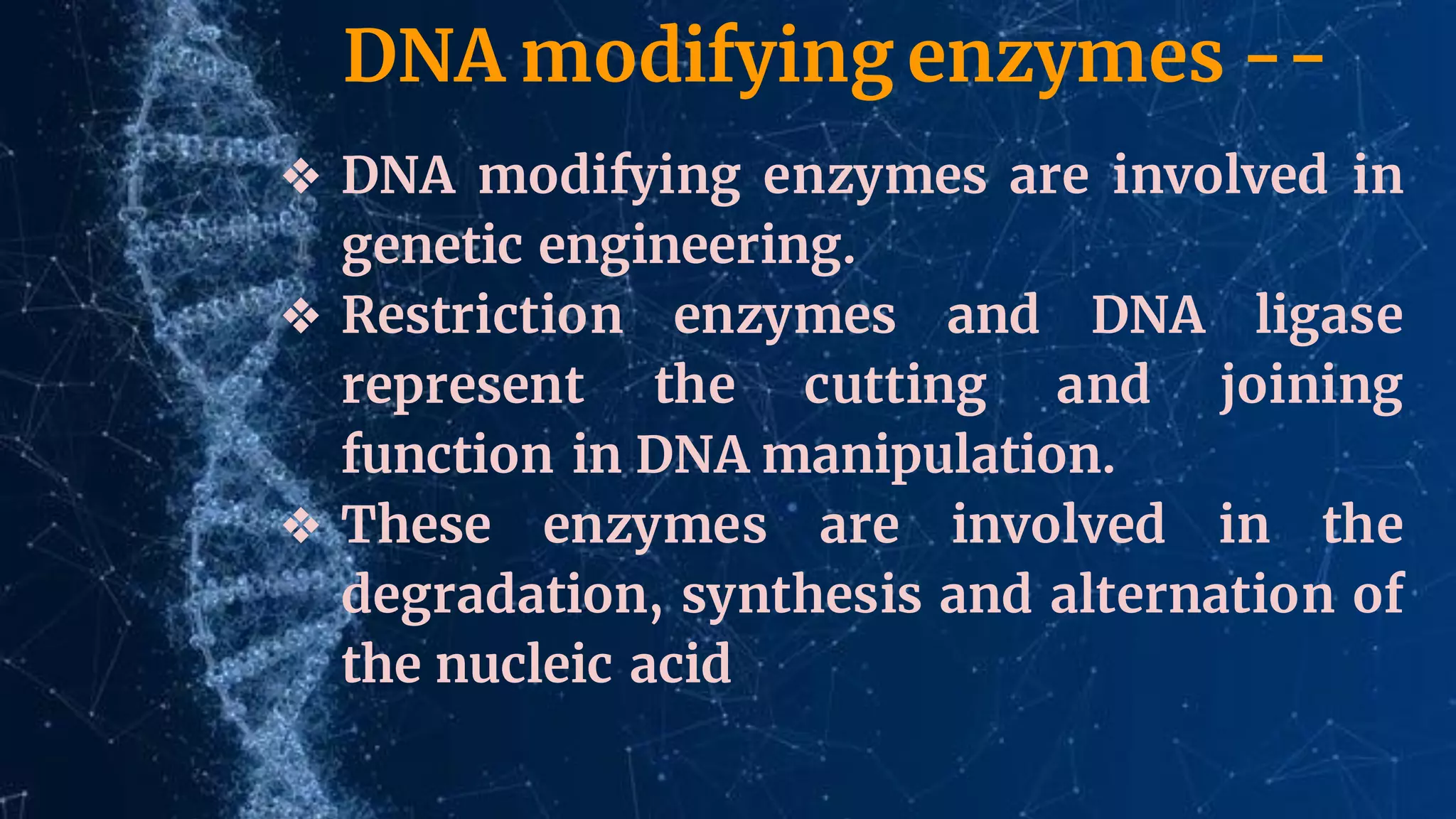 DNA modifying enzymes | PDF