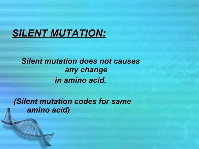 Dna Mutations | PPT
