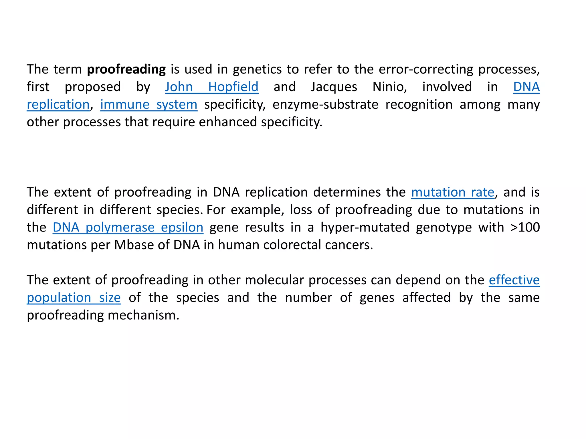 DNA polymerase proofreading and processivity.pptx | Biological Sciences | Science