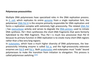 DNA polymerase proofreading and processivity.pptx
