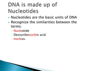 Science 10 Quarter 3; DNA structure ppt. | PPT