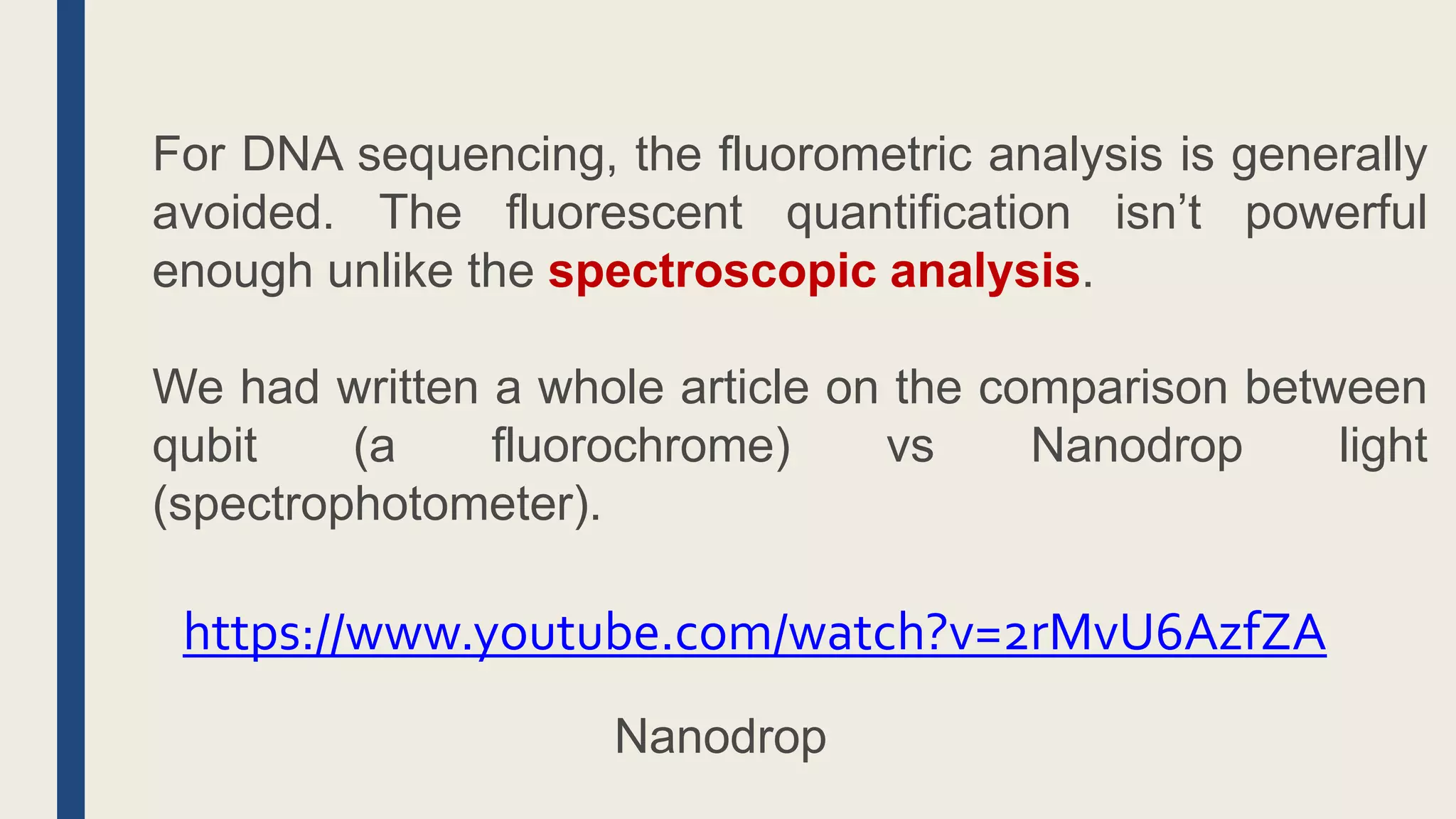 Preparing Genomic DNA for Sequencing | PPTX