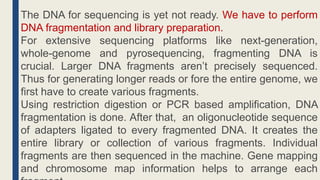 Preparing Genomic DNA for Sequencing | PPTX