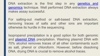 Preparing Genomic DNA for Sequencing | PPTX
