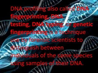 Dna profiling | PPTX
