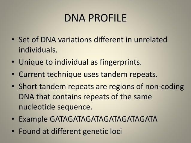 Dna profiling | PPT