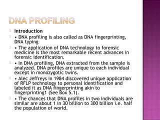 Dna Fingerprinting In Forensic Science