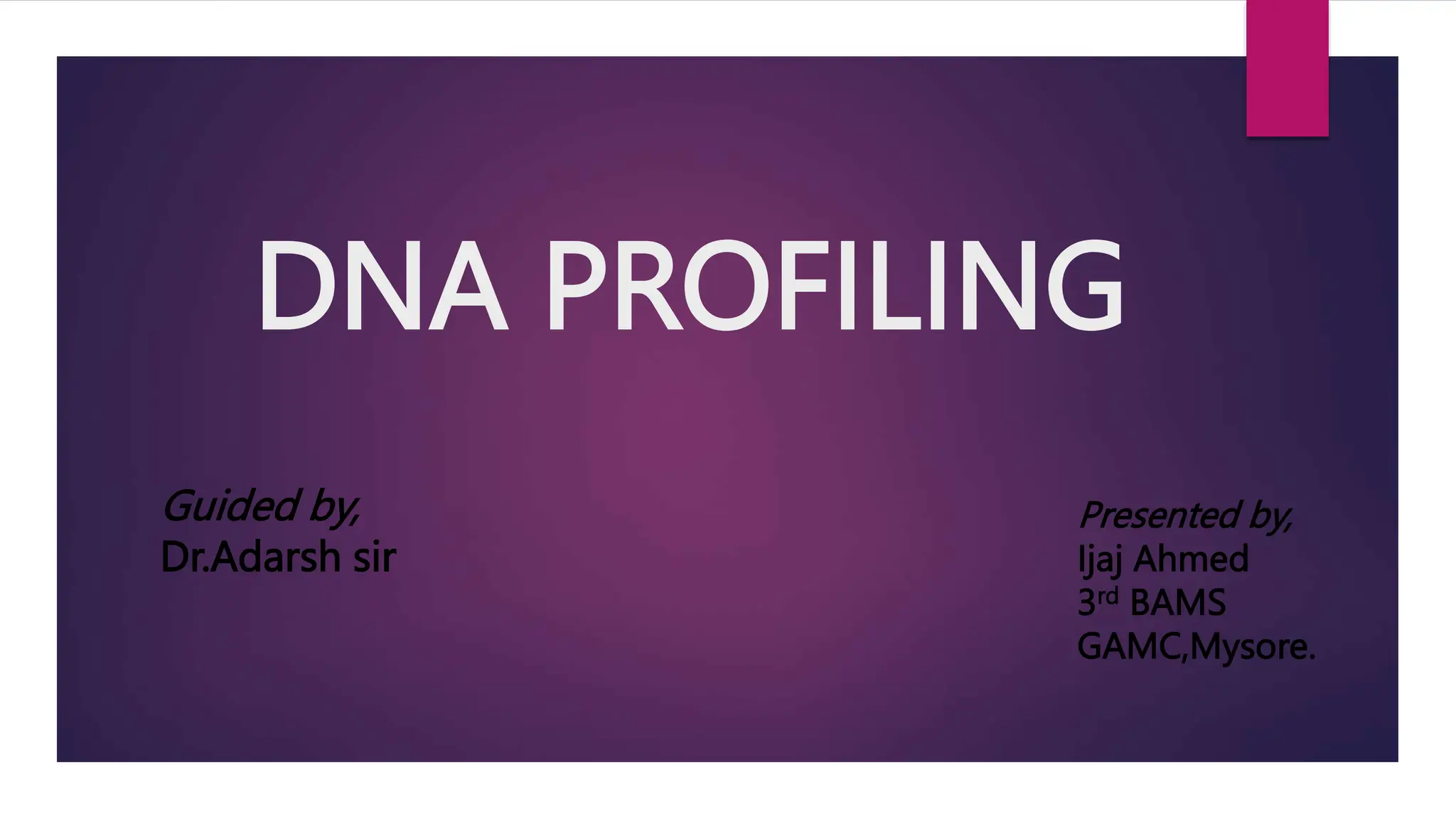 DNA profiling29.pptx use full for students | PPTX