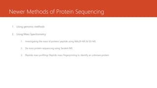 Automated DNA sequencing ; Protein sequencing | PDF