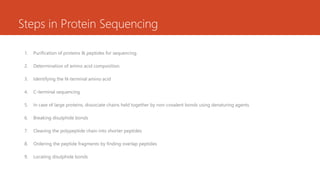 Automated DNA sequencing ; Protein sequencing | PDF