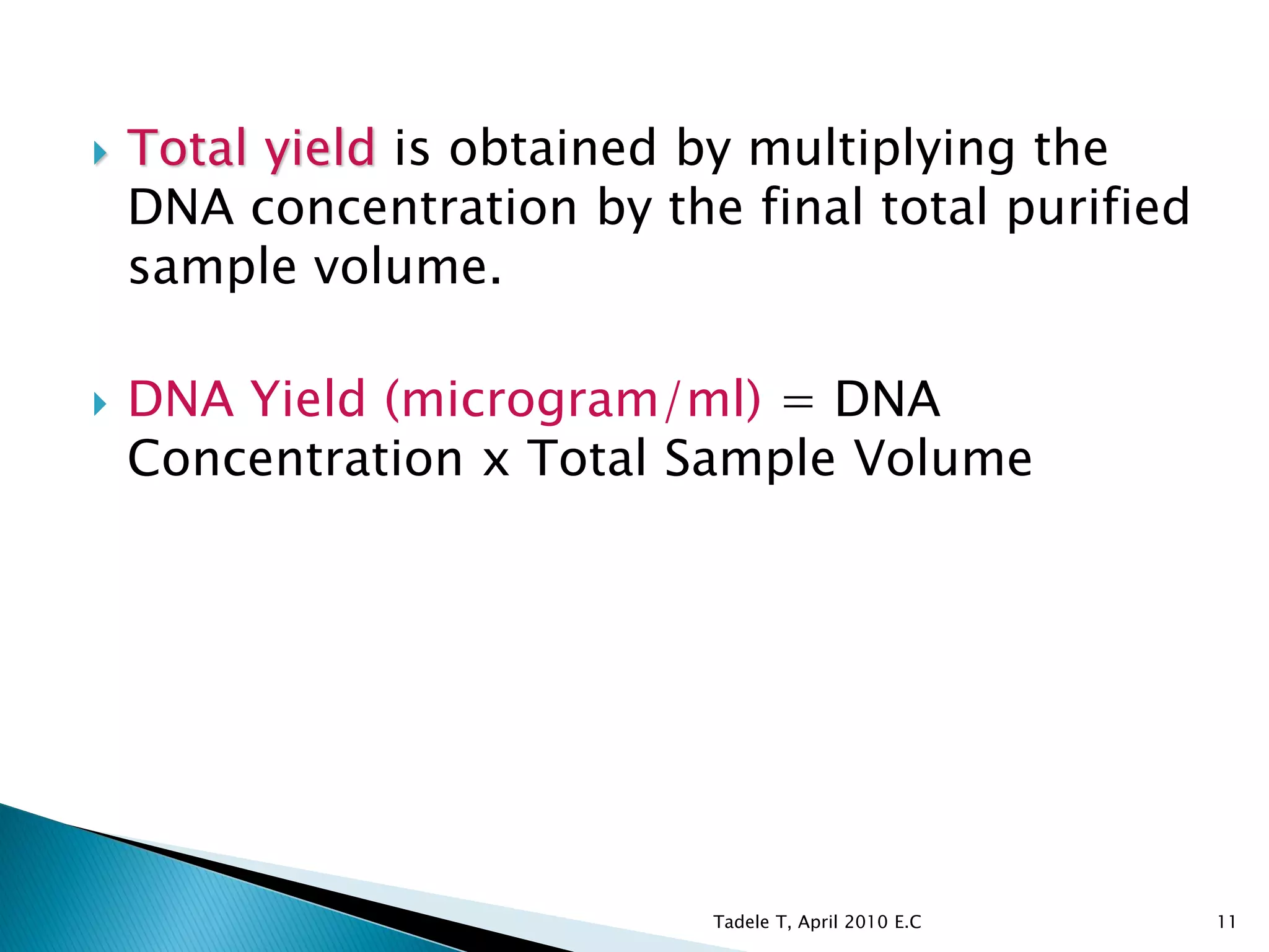 Dna quantification | PDF