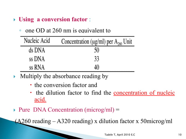 Dna quantification | PDF