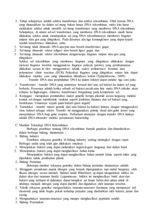 Dna rekombinan | DOCX