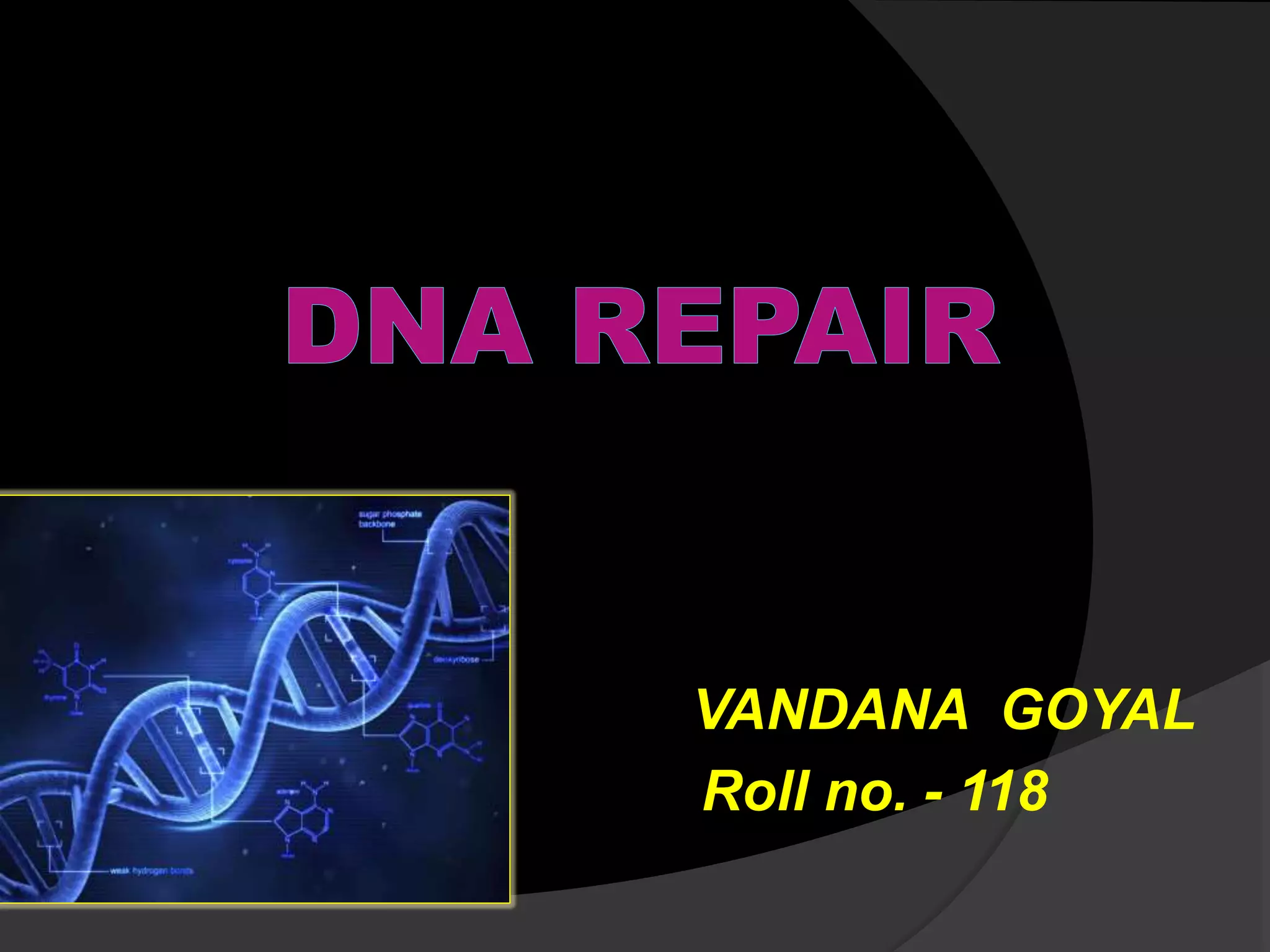 DNA REPAIR.pptx | Cancer | Diseases and Conditions