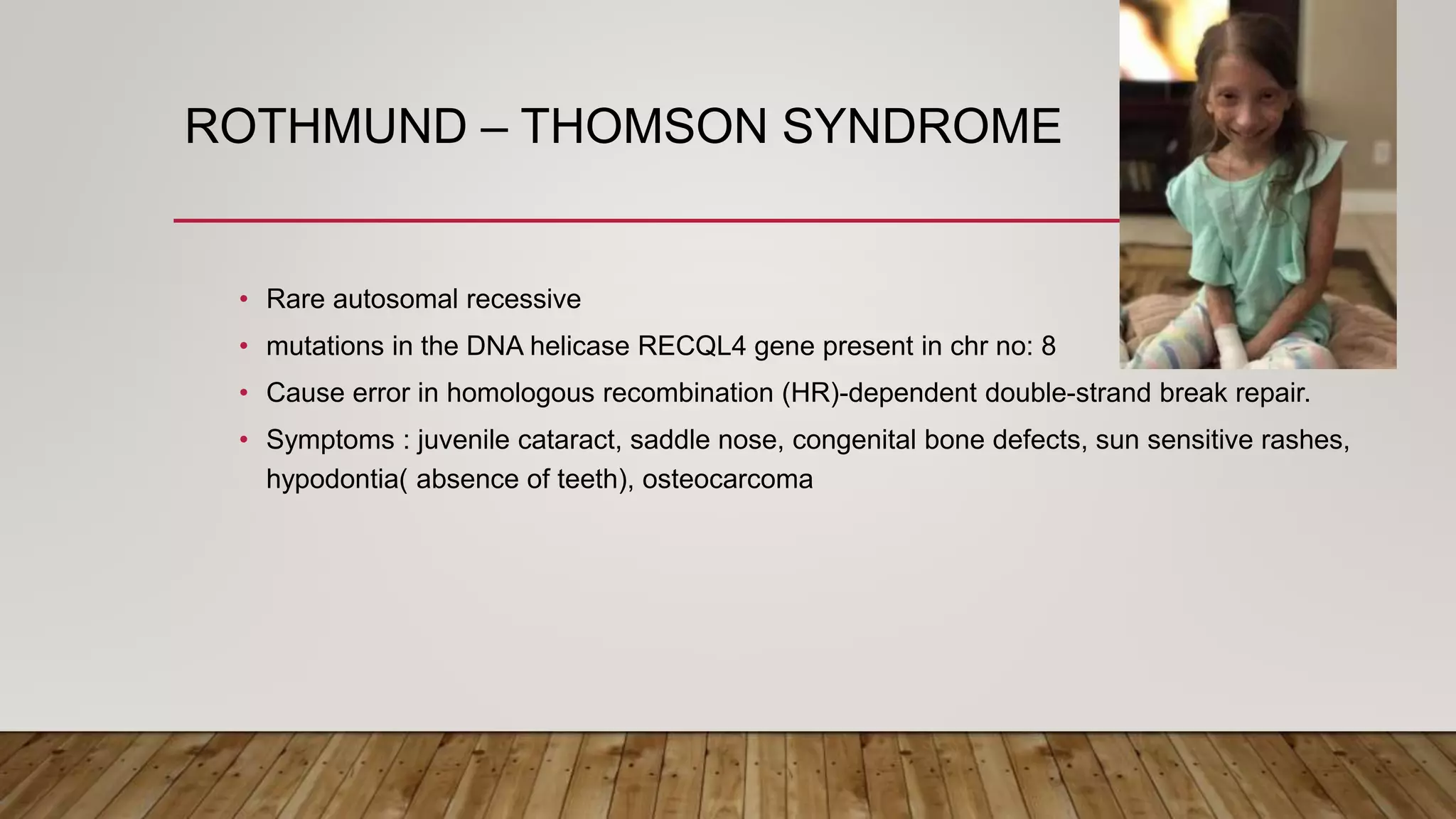 DNA REPAIR DEFICIENCY DISEASES | PPTX | Skin and Dermatology | Diseases ...