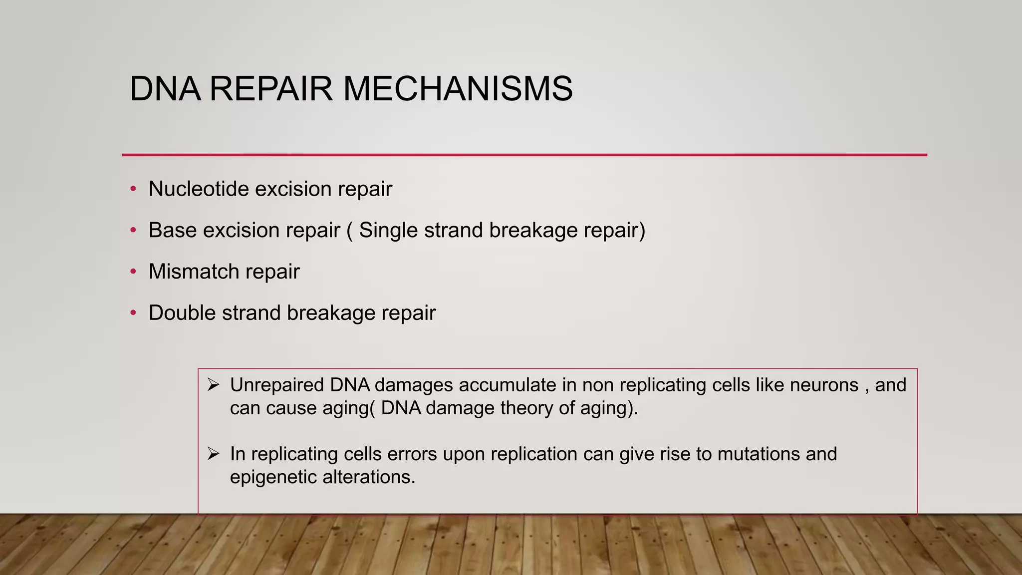 DNA REPAIR DEFICIENCY DISEASES | PPTX | Skin and Dermatology | Diseases ...