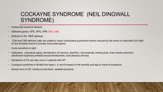 DNA REPAIR DEFICIENCY DISEASES | PPTX | Skin and Dermatology | Diseases ...