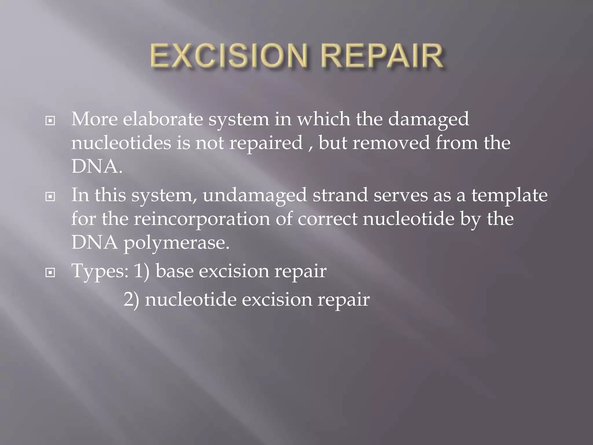 DNA repair mechanism | PPTX