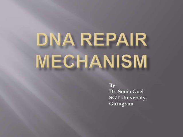 DNA repair mechanism | PPTX