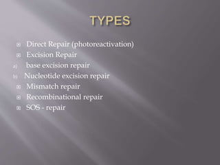 DNA repair mechanism | PPTX