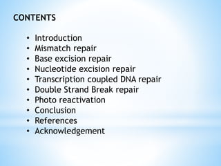 DNA repair mechanism | PPTX