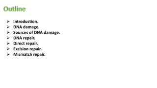 Dna repair mechanisms | PPTX