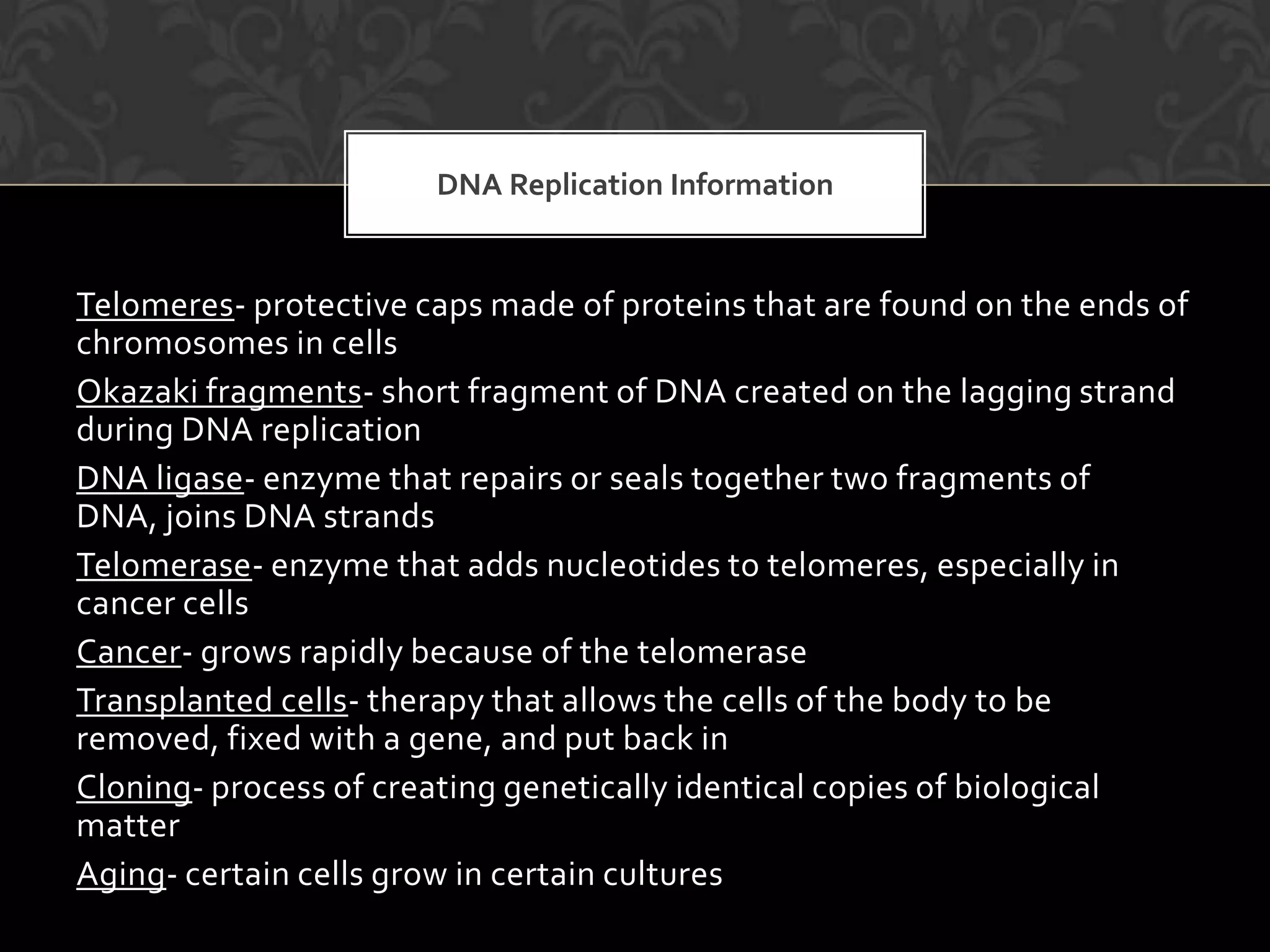 Dna replication | PPTX | Biological Sciences | Science