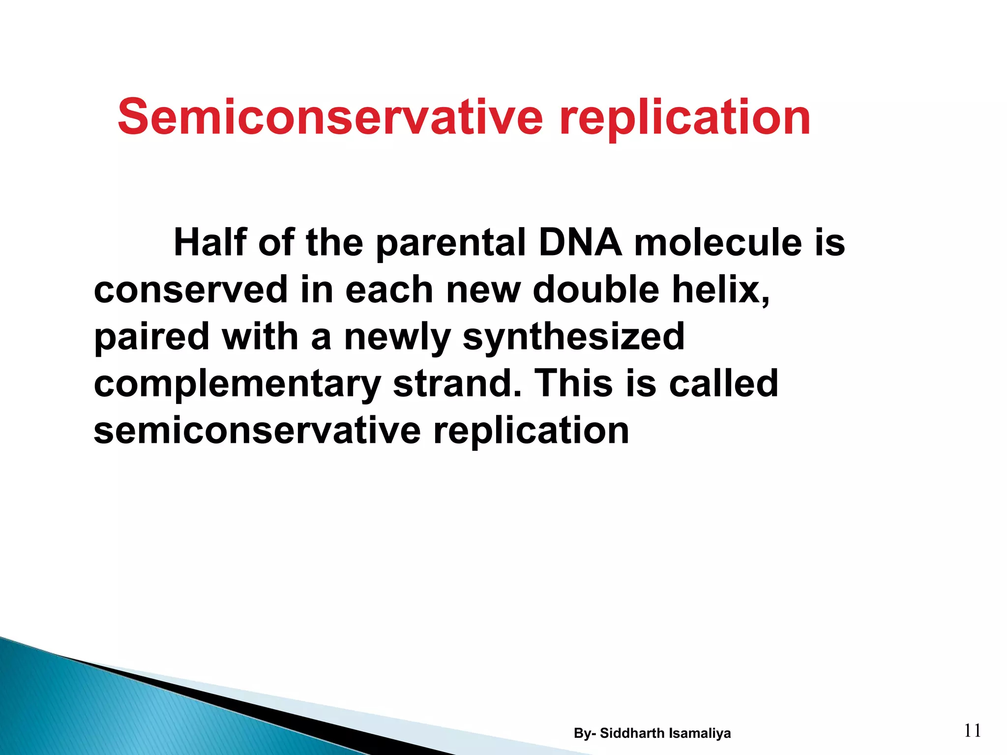Dna replication | PPT | Chemistry | Science