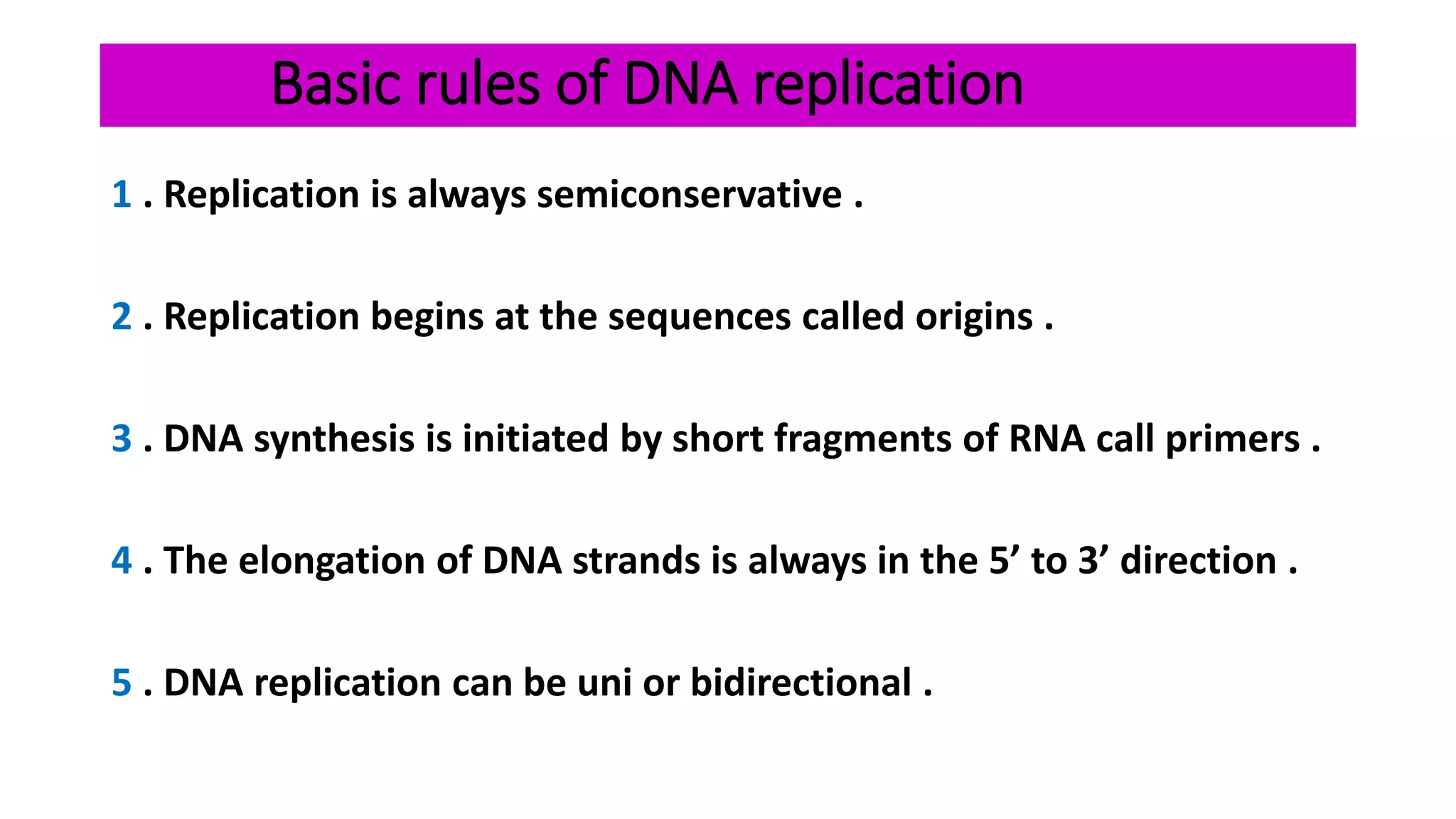 Replication of DNA | PPTX