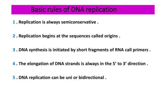 Replication of DNA | PPTX | Chemistry | Science