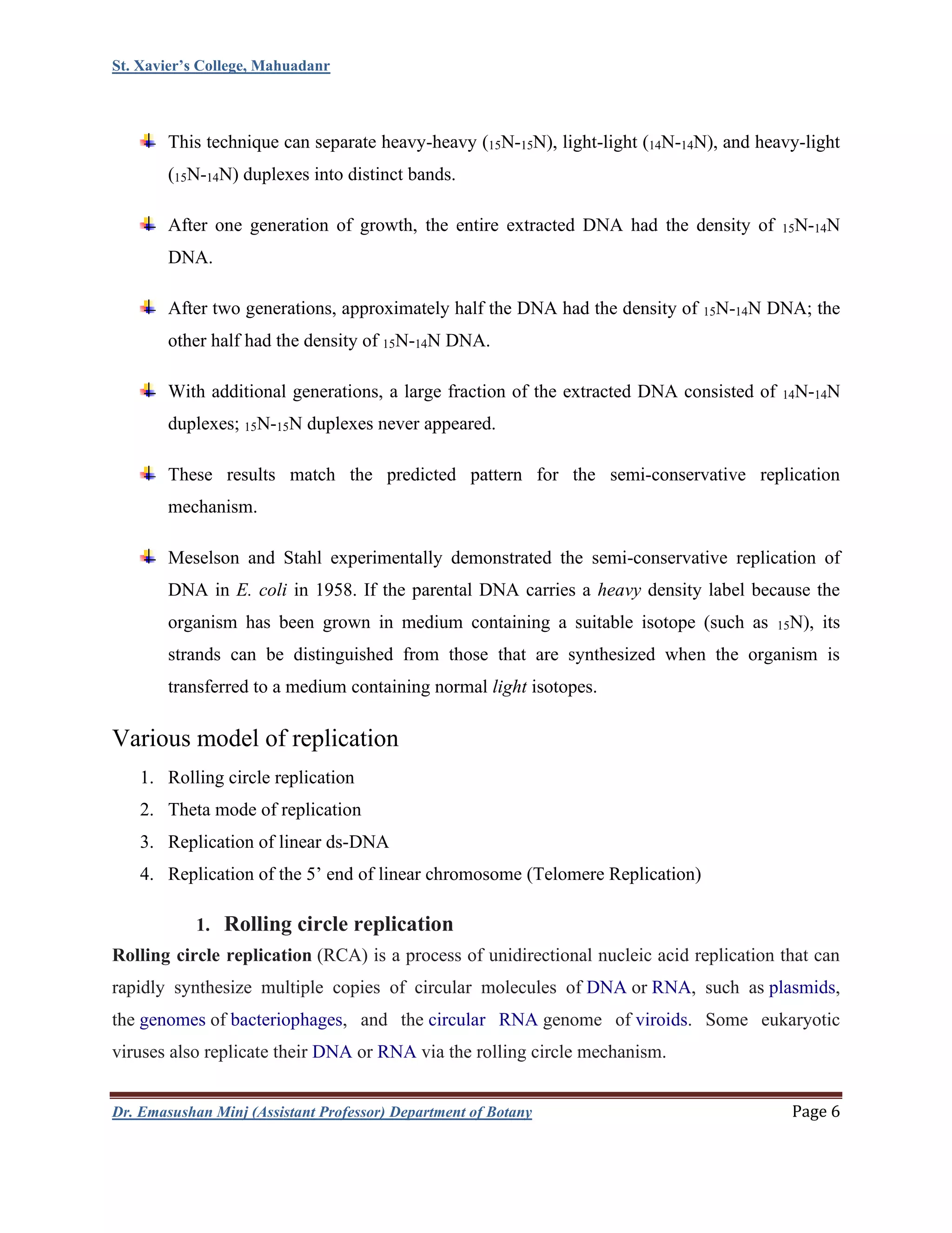 DNA replication | PDF