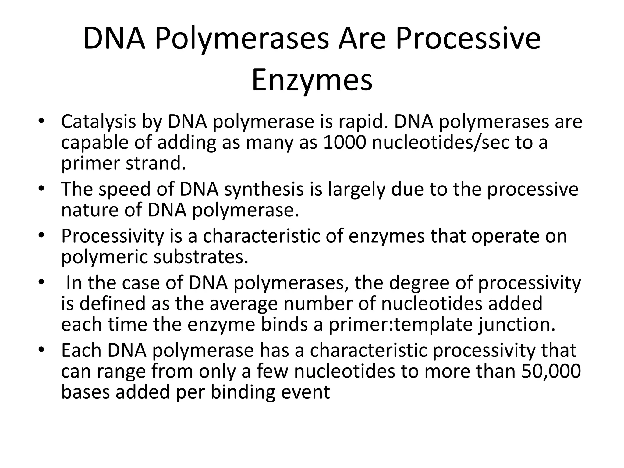 THE MECHANISM OF DNA POLYMERASE & CHEMICAL NATURTE TOPIC OF MOLECULAR ...
