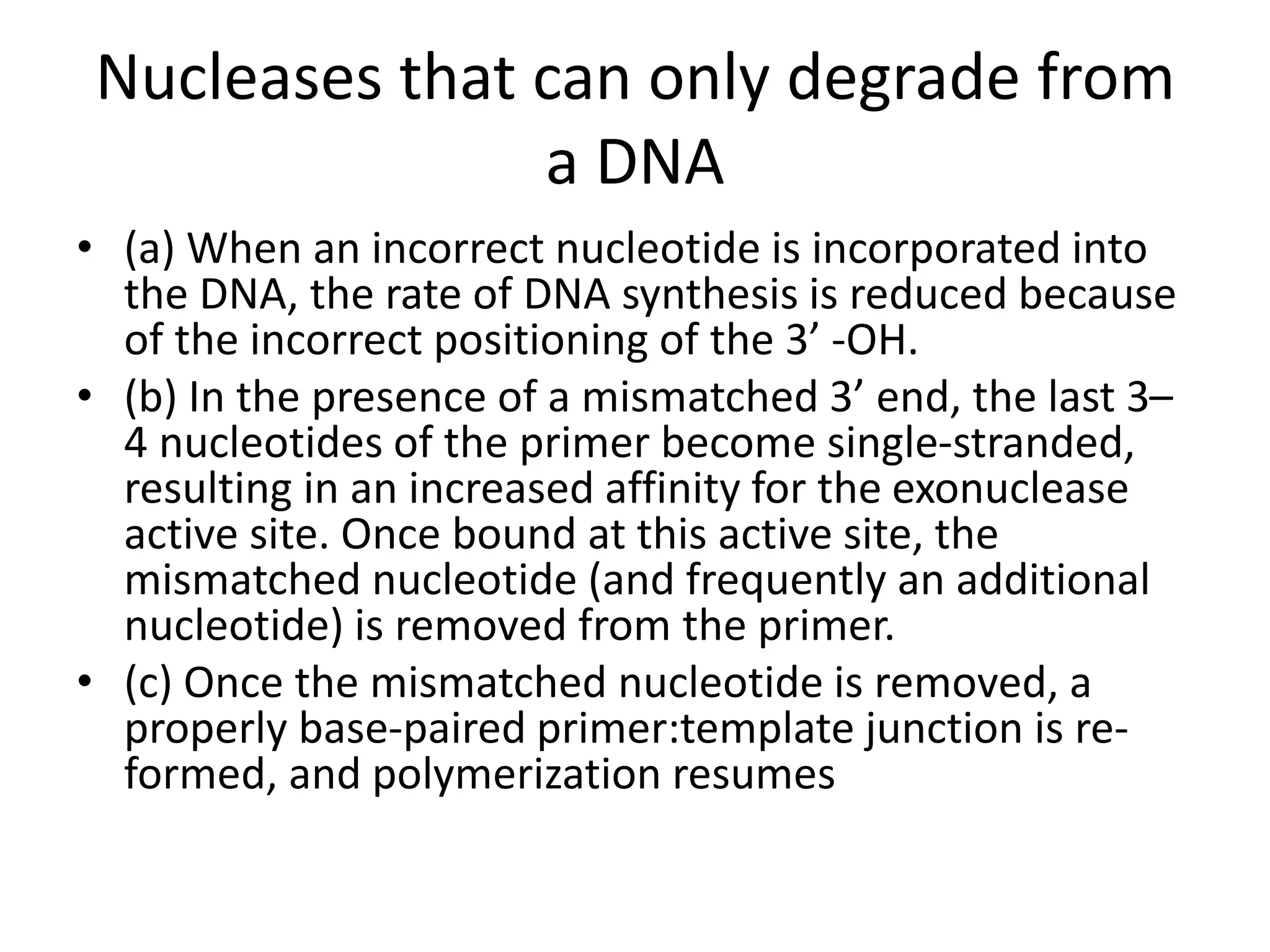 THE MECHANISM OF DNA POLYMERASE & CHEMICAL NATURTE TOPIC OF MOLECULAR ...