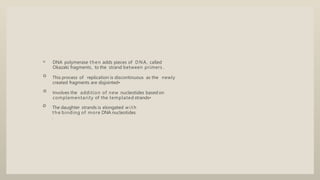 molecular biology ,Replication of DNA,with all steps | PPTX