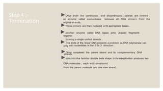molecular biology ,Replication of DNA,with all steps | PPTX