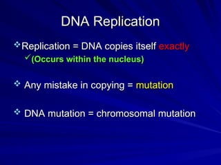 DNA Replication ,DNA and RNA and central dogma | PPT