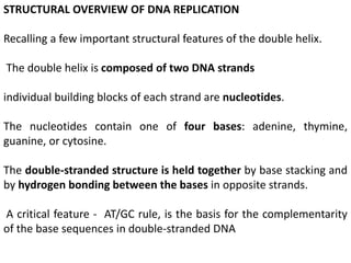 DNA replications and the molecular biology | PDF