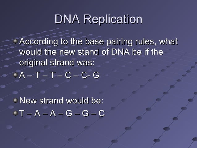 DNA Replication Notes | PPT