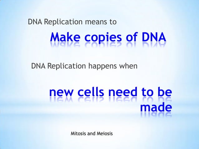 Dna replication slide | PPTX