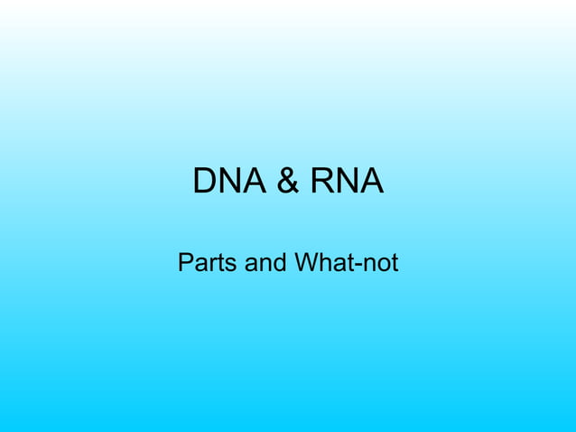 DNA & RNA | PPT