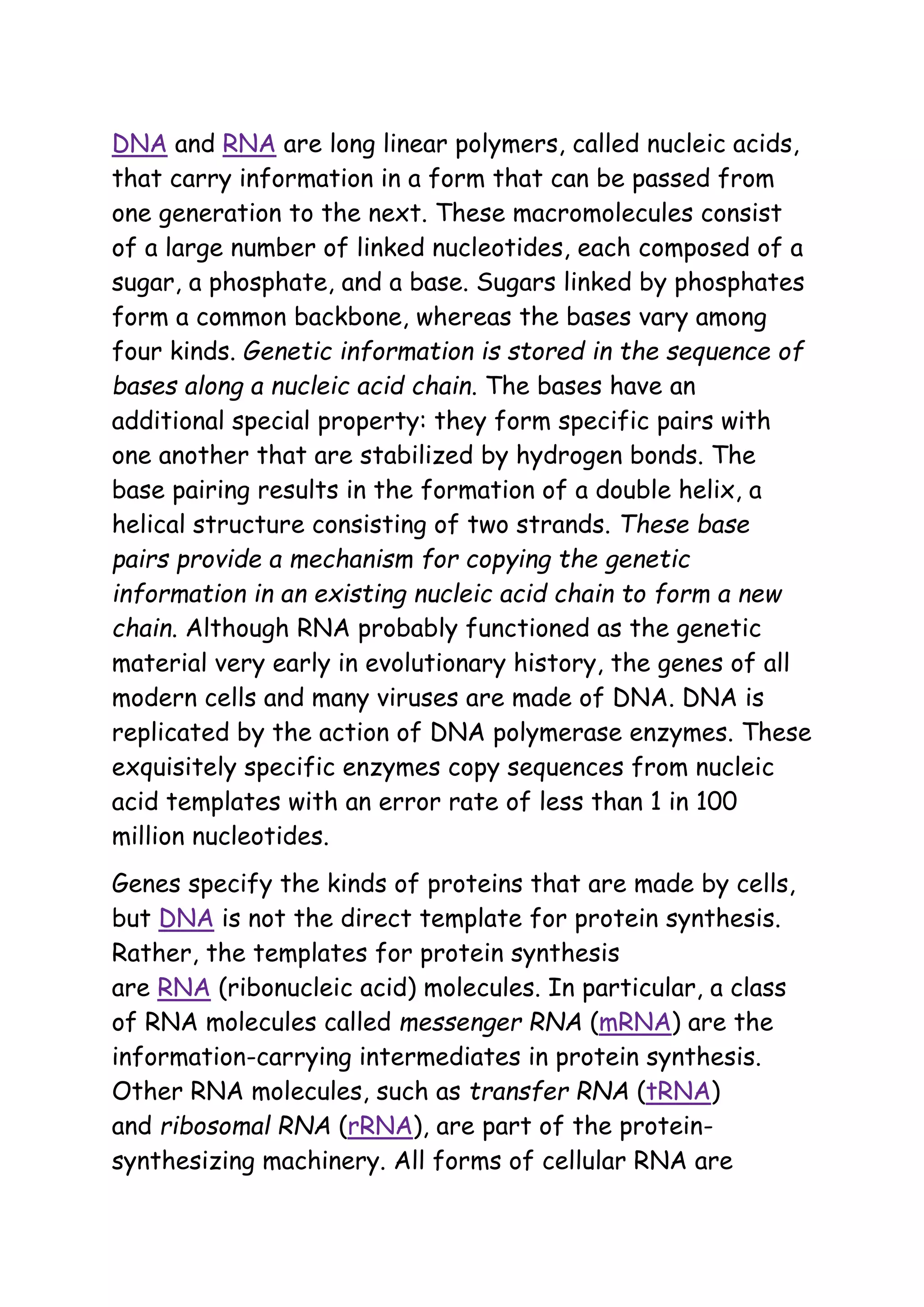 DNA RNA as gnetic material | PDF